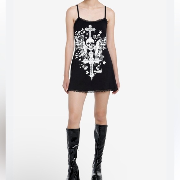 Hot Topic | Dresses | Goth Girl Hot Topic Social Collision Rock N Roll ...